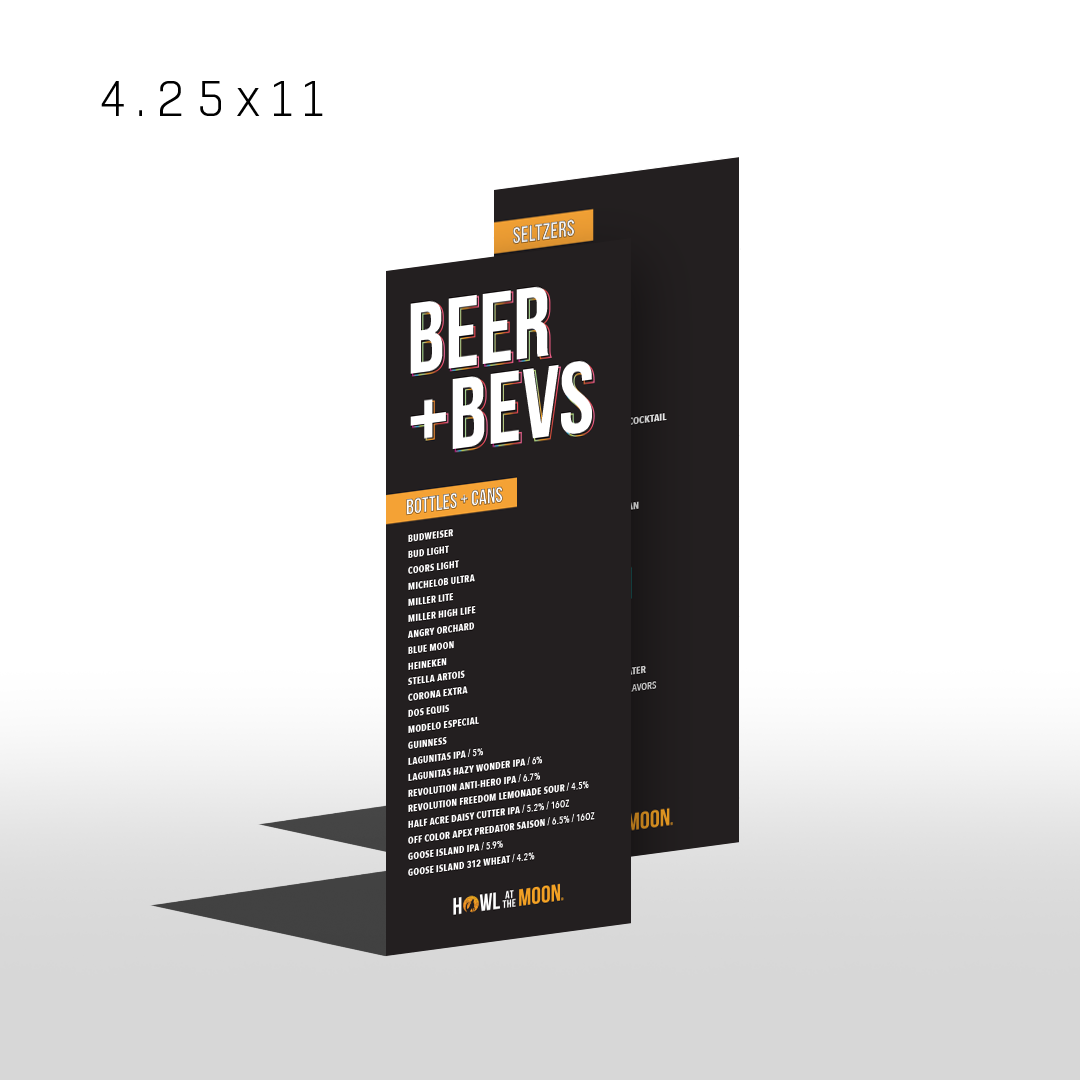 4.25x11 Waterproof Menus | Shop Our Waterproof, Tearproof Menu Paper