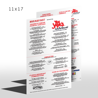 11x17 Waterproof Menus | Shop Our Waterproof, Tearproof Menu Paper