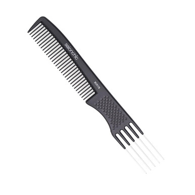 Salonchic 8" Styling/Teasing Carbon Comb - Weiss Barber Supply