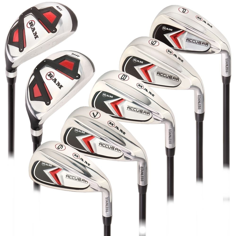 Ram Golf Accubar Mens Right Hand Iron Set 6-7-8-9-PW - FREE HYBRID ...