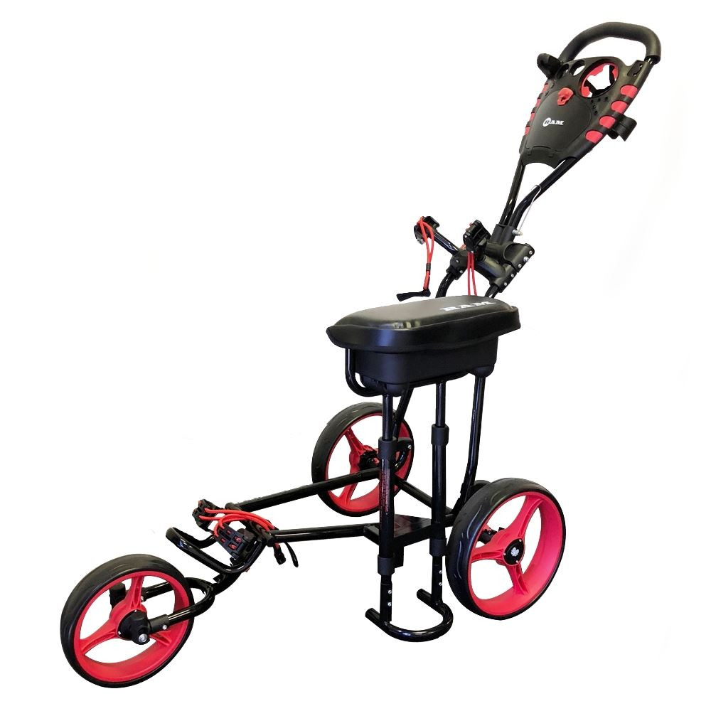 Ram Golf X-Pro Laser 3 Wheel Golf Pull Cart with Seat - Carts - RamGolf.com