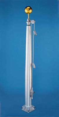 External Halyard Aluminum Commercial Flagpoles