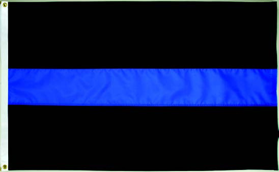 Thin Blue Line Outdoor Flag 3'x5'-->100% USA-Made