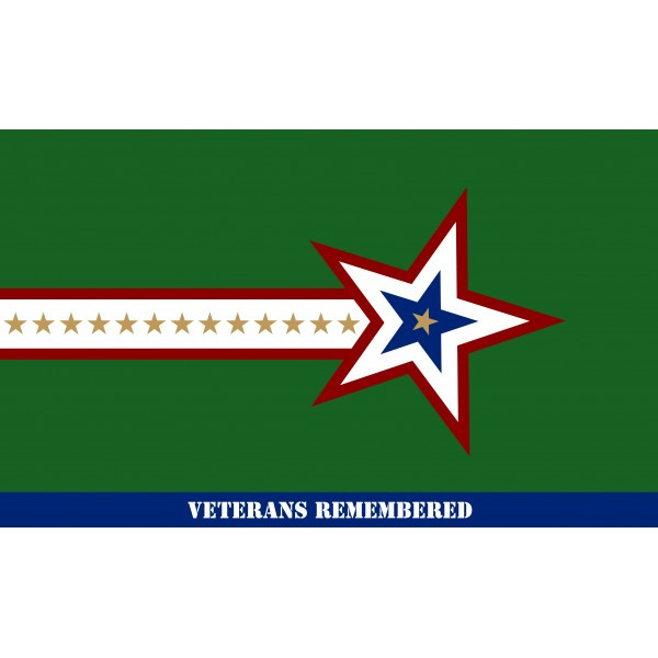 "Veterans Remembered" Outdoor Flag 3'x5'-->100% USA-Made