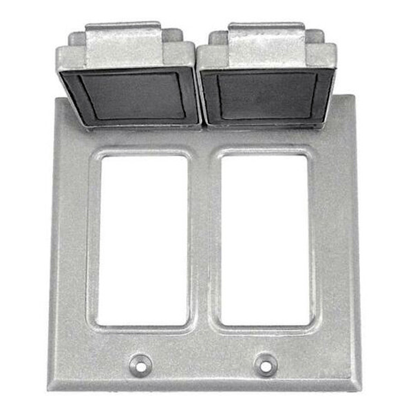 2-Gang Weatherproof Box Cover, Two GFCI / Decorator - NA Industries ...