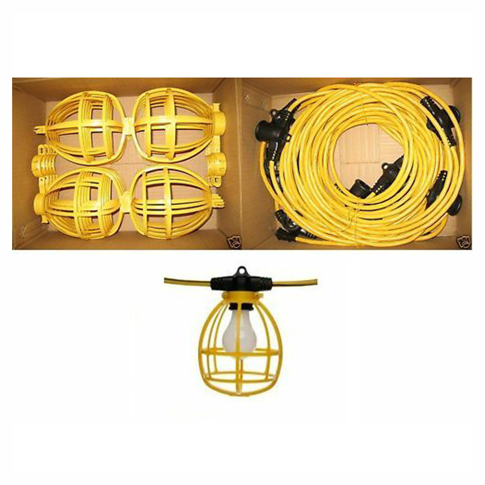 Temporary Lighting String 100 ft w/ Male & Female Ends - NA Industries ...