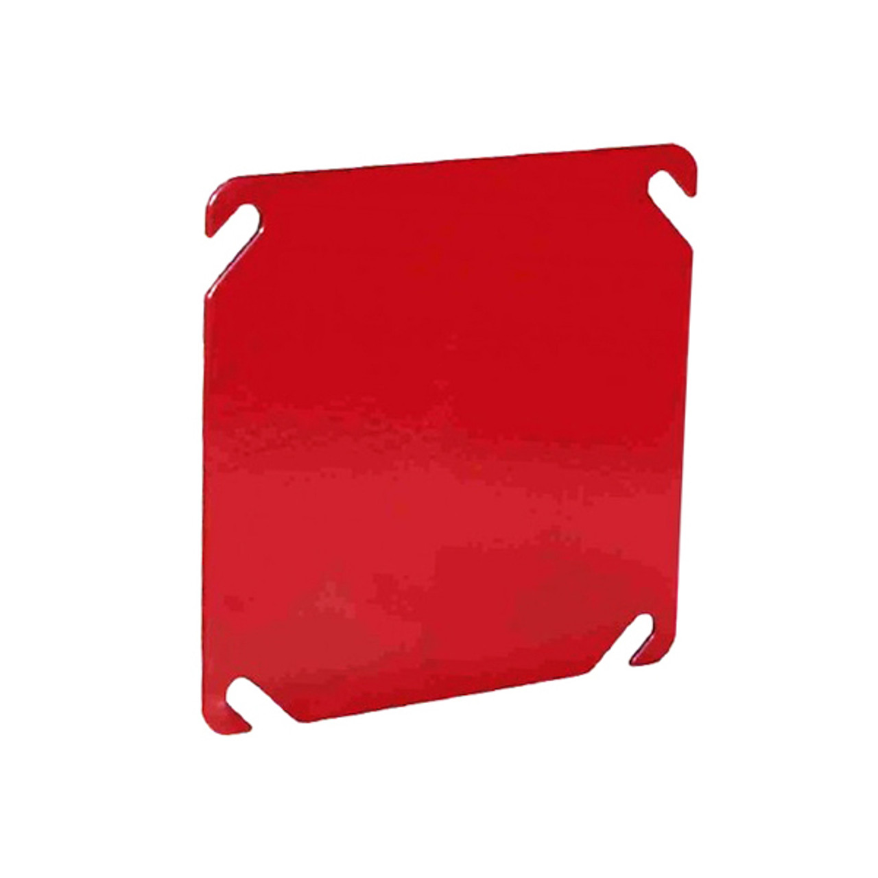 4" Square Flat Blank Cover, Red - NA Industries International Corp.