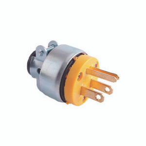 (NA-2867) Vinyl Armored Plug, 2-Pole 3-Wire Grounding, 15A-125V, NEMA 5 ...