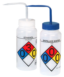 Lab Bottles | Lab Dispensers | Lab Wash Bottles, Safety Labels