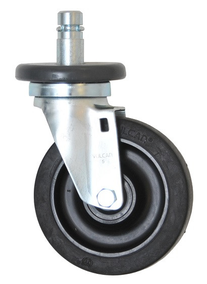 ESD Conductive Casters: 5" Diameter, Stem\Rigid, 200 lb. Capacity ...