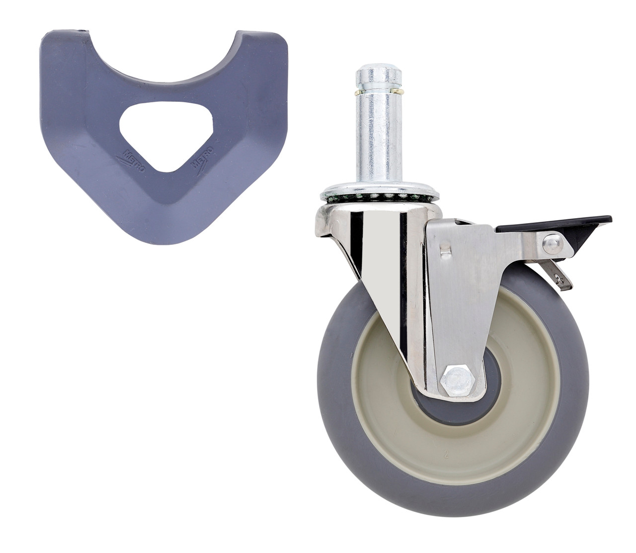 Lab Table Accessories; MetroMax Caster, High Modulus Rubber, Stem/Brake ...