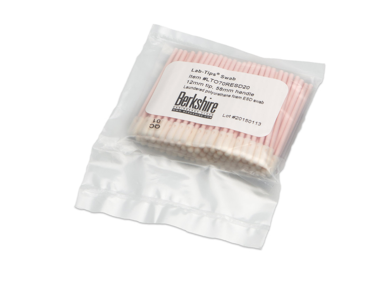 Berkshire Cleanroom ESD Swabs - Rounded Tip, Open Cell Foam, 2.75 ...