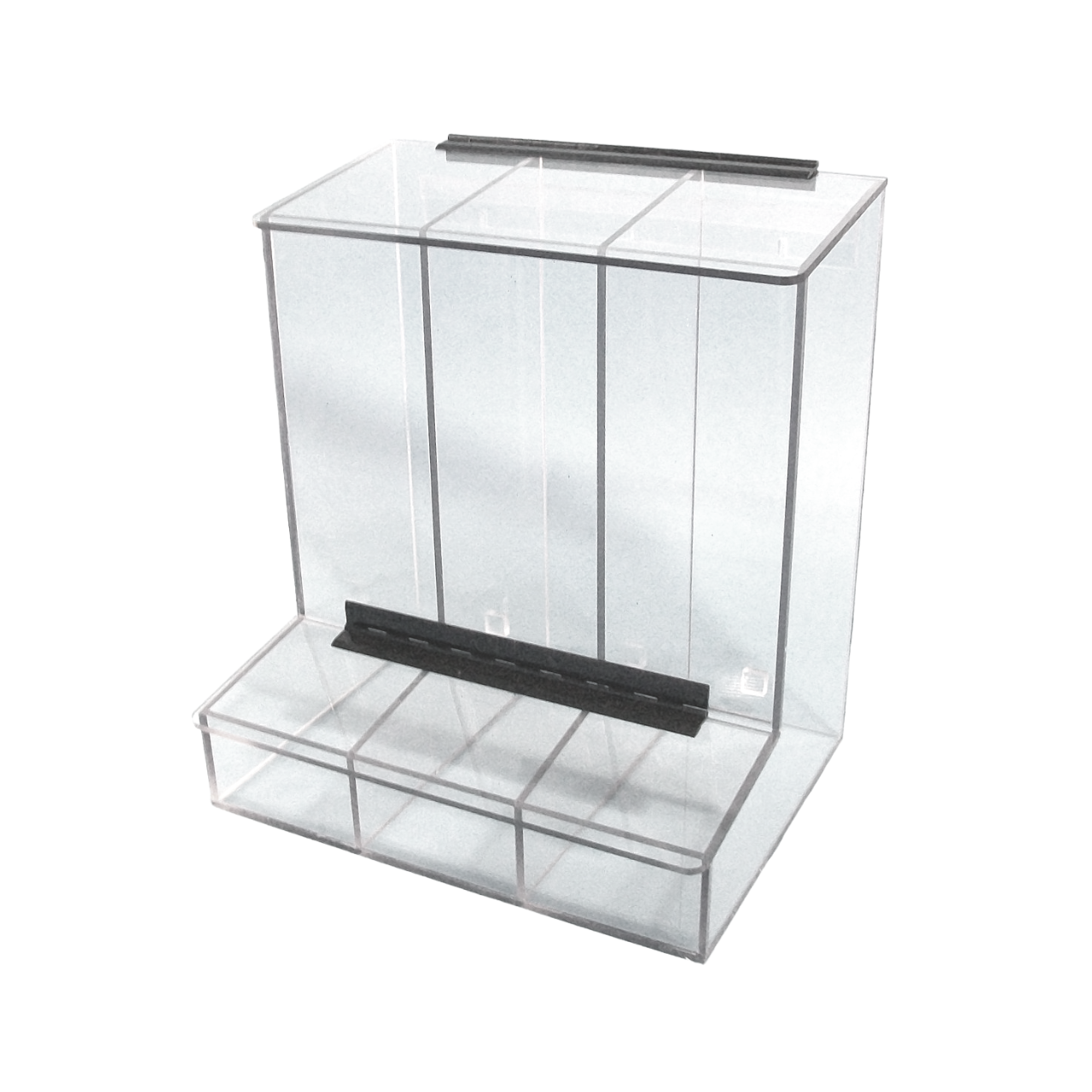 Multi-Compartment Dispensers with Front Tray, XL, 30"W x 30"H x 12"D, 3 ...