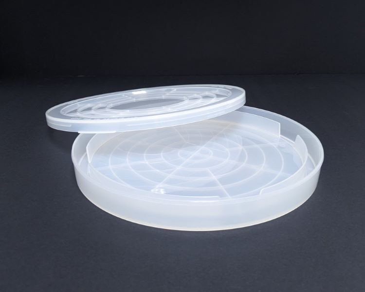 Wafer Jars, Natural Polypropylene, Fits 12" (300mm) Wafers, Snap-on Lid ...