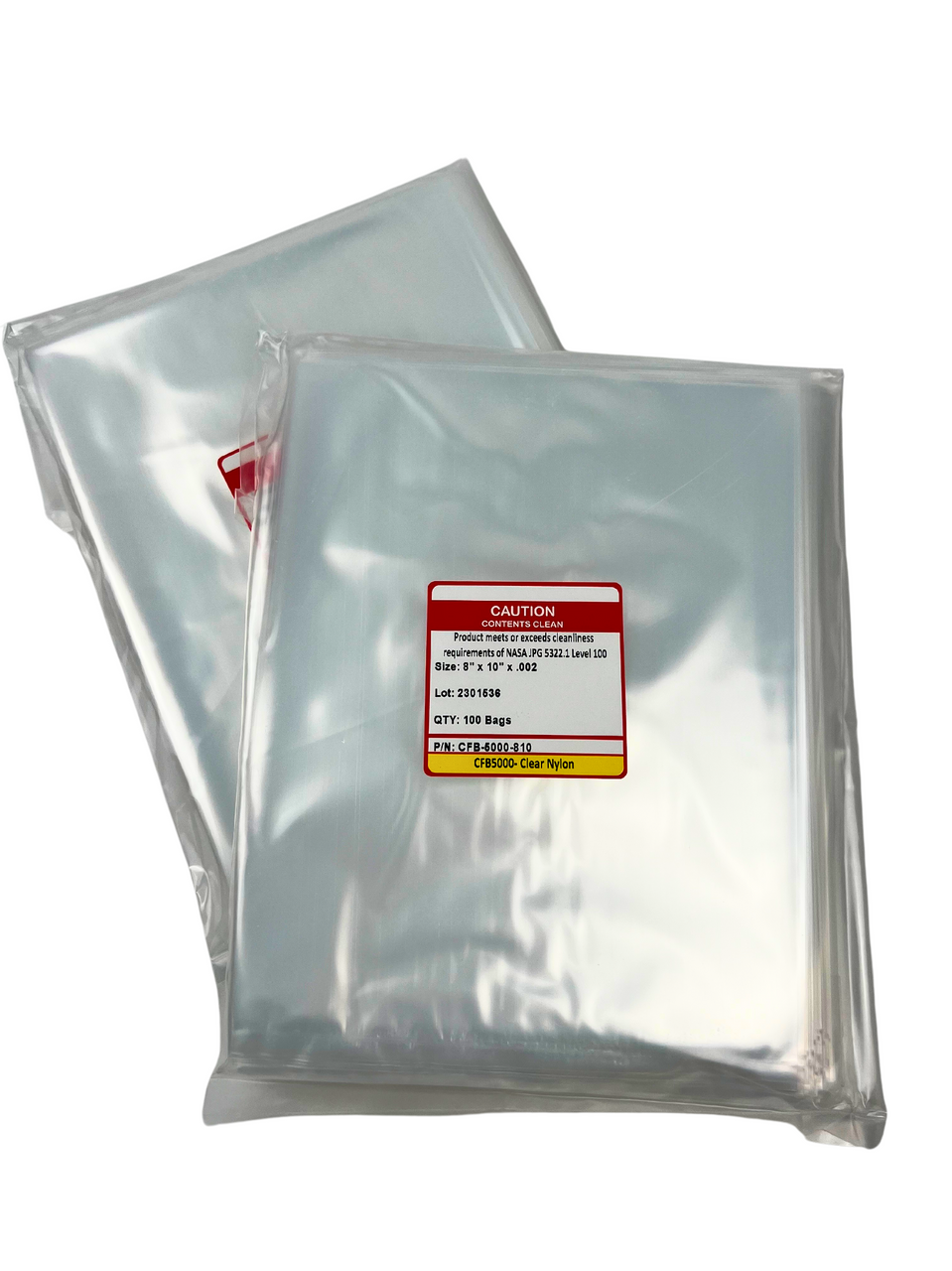Cleanroom Bags | Clear, Nylon Bags | 8” x 10”, 2 mil