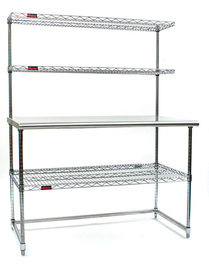 Stainless Steel Cleanroom Tables, Type 316 | Wire Shelves