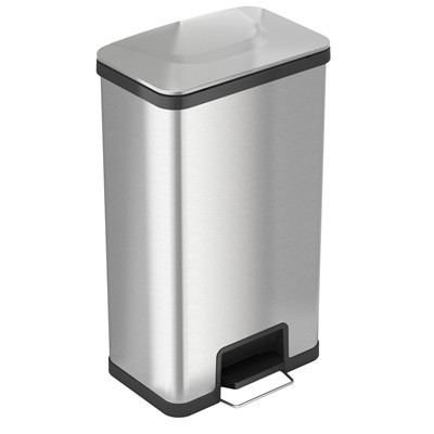 Trash Receptacles:. 13 Gallon Cleanroom Waste Bins, Manual Step ...