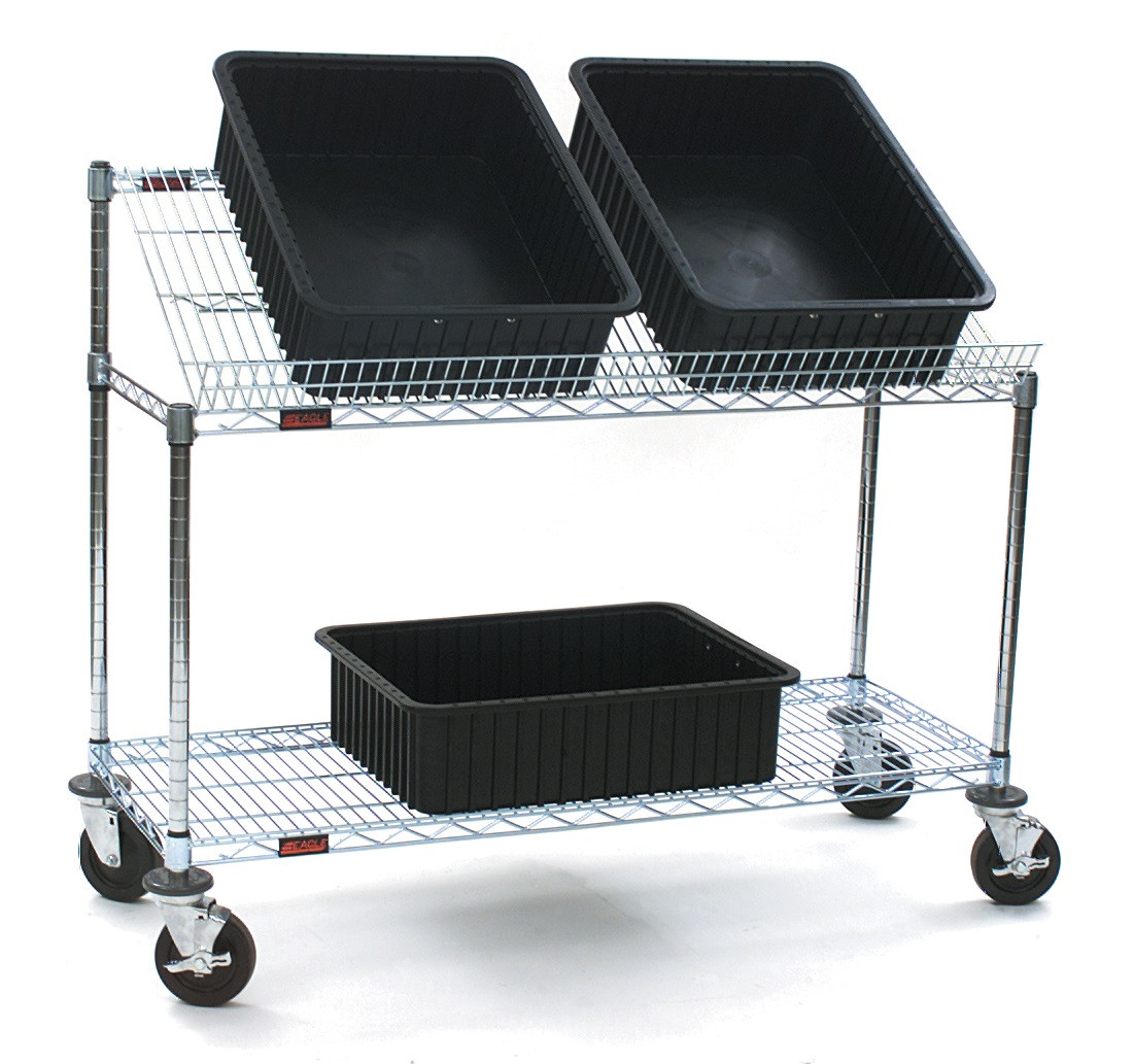 Cleanroom Tote Box Carriers | Tote Box Carriers On Wheels