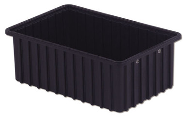ESD-Safe Tote Box Containers - 15"x9.3"x7.0", Black, 6/Case, Price Per ...