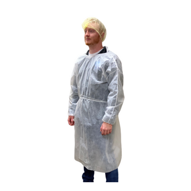 Isolation Gowns: Polypropylene Material, 50/Case, KS-ISO-NW - Cleanroom ...
