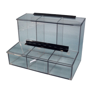 Small Part Dispensers, 17"W x 12"H x 10"D, 3 Compartments, SC-FCD-03 ...