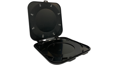 ESD Clamshell Wafer Shippers Fits 8" (200mm) Wafer, Black Polycarbonate ...