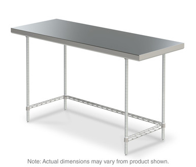 Stainless Steel Work Tables, Type 316 Stainless Steel Top, 3-Sided ...