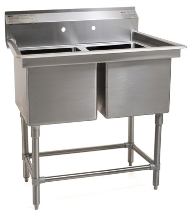 Cleanroom Sinks | 304 Stainless | 2 Compartments