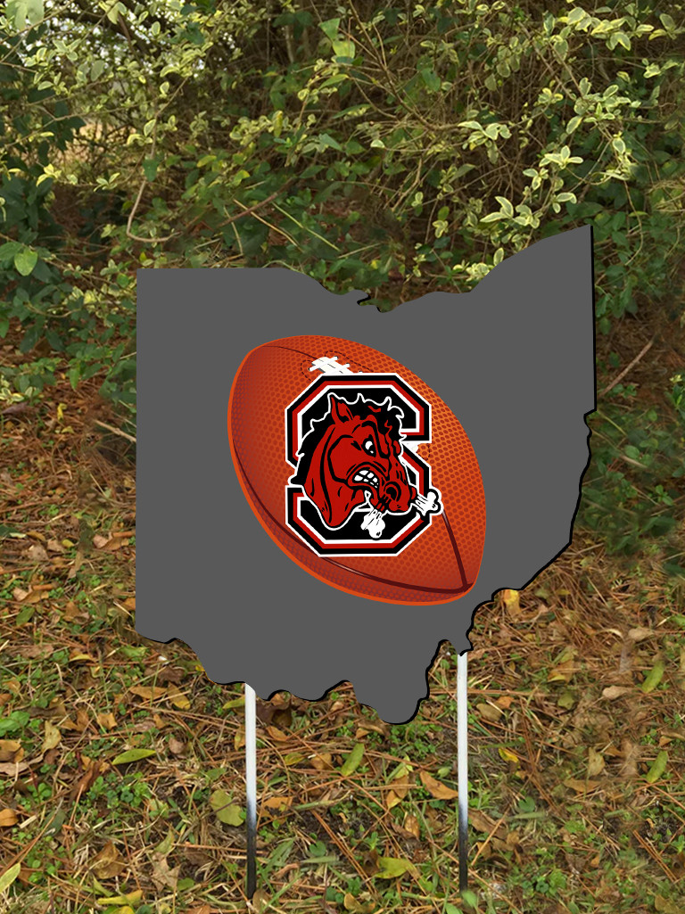 Outdoor Metal Art Football State - Nelson Gifts