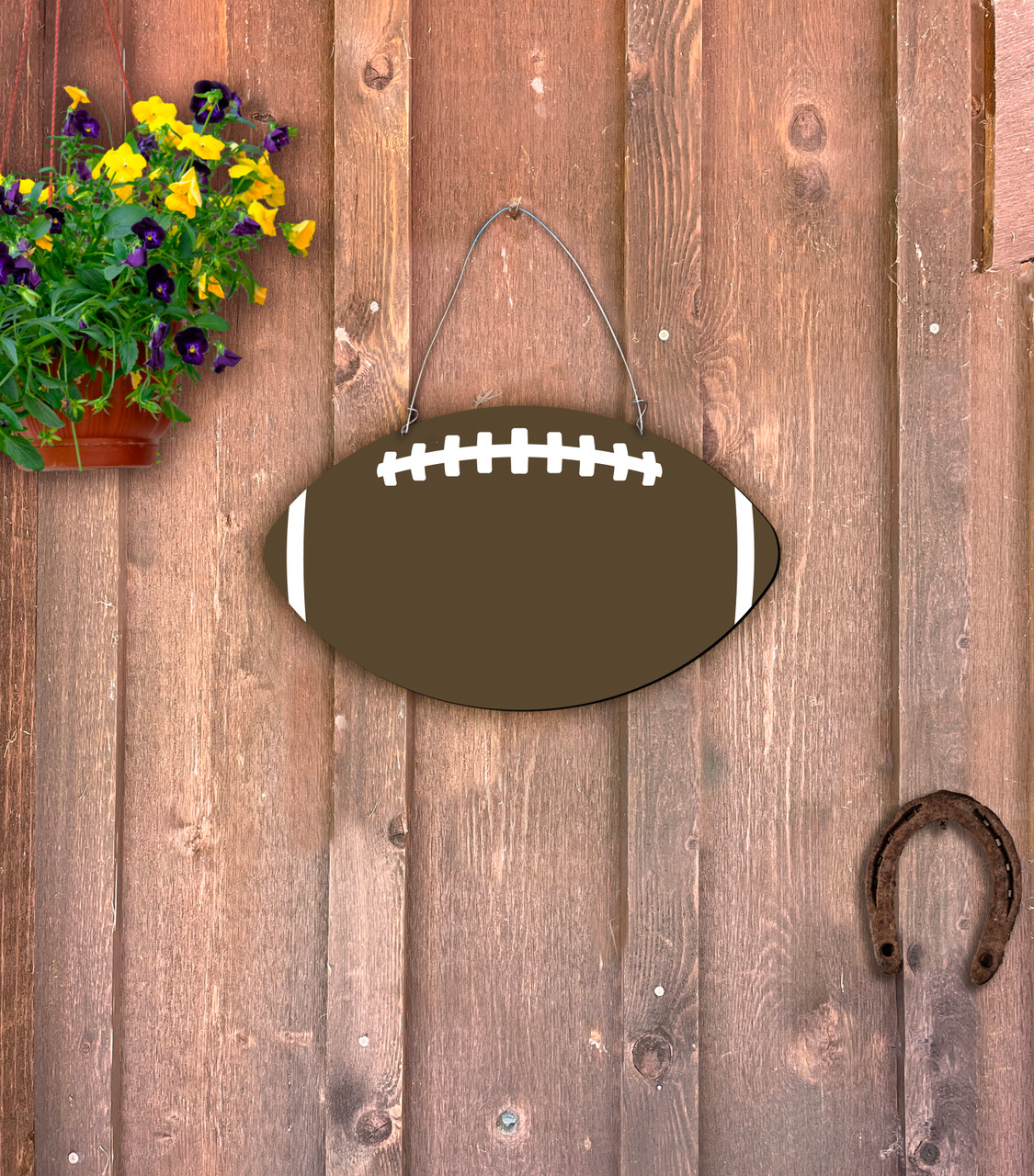 Outdoor Metal Art Football - Nelson Gifts