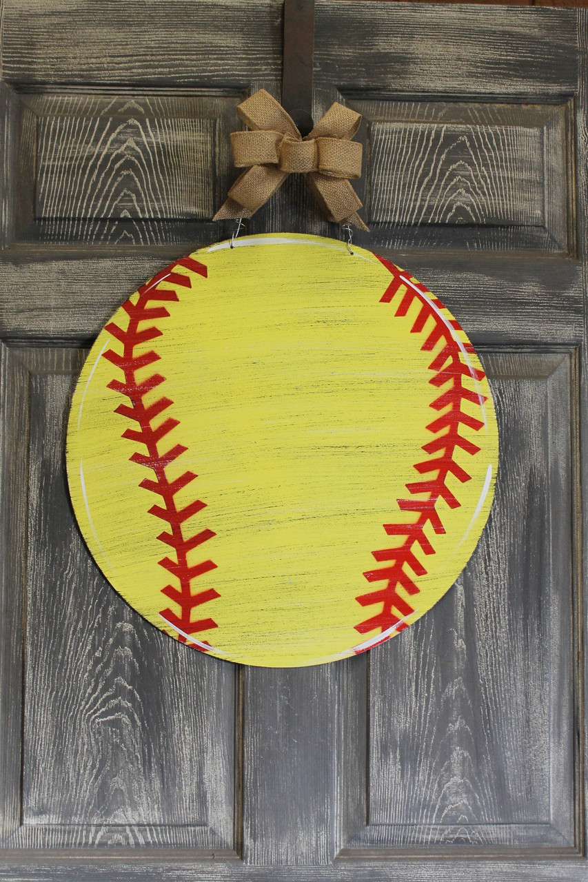 Outdoor Metal Art Customizable Softball - Nelson Gifts