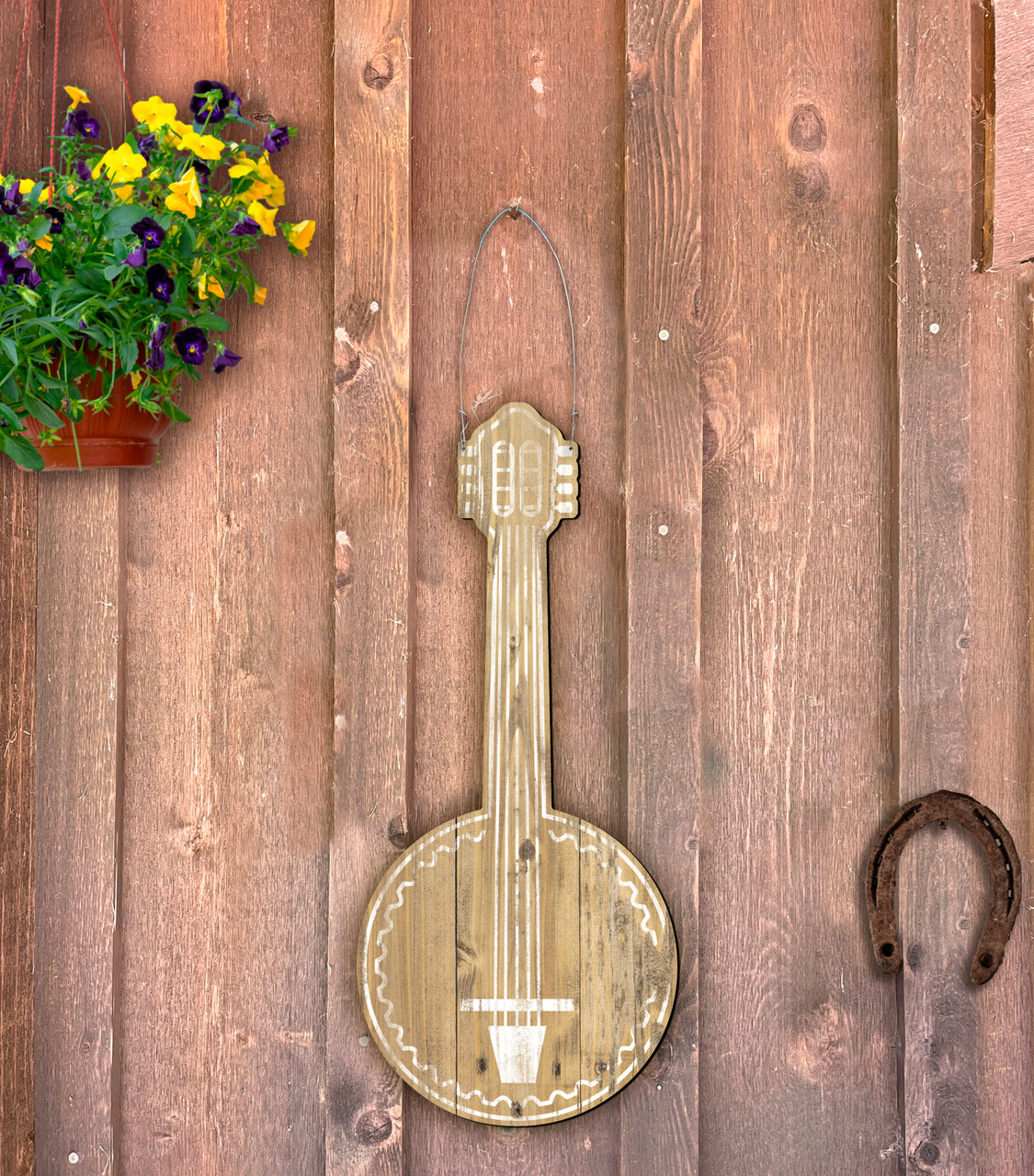 Outdoor Metal Art Banjo - Nelson Gifts