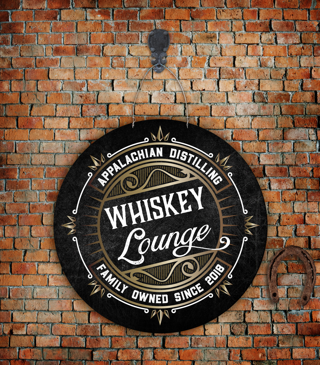 Outdoor Metal Art Whiskey Lounge Sign (Customizable) - Nelson Gifts