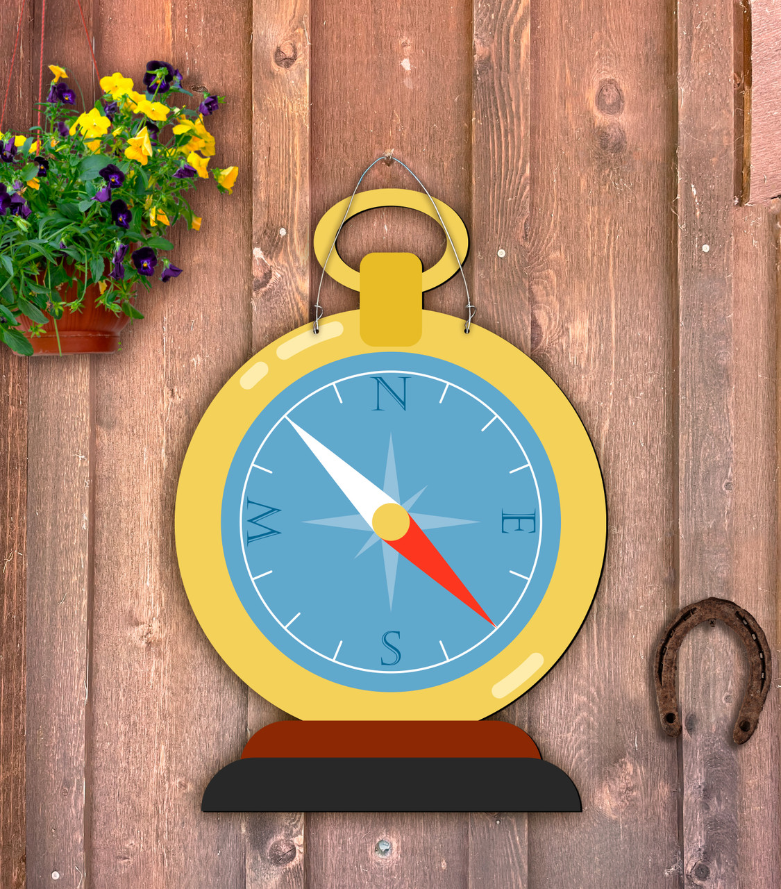 Outdoor Metal Art Critter Compass - Nelson Gifts
