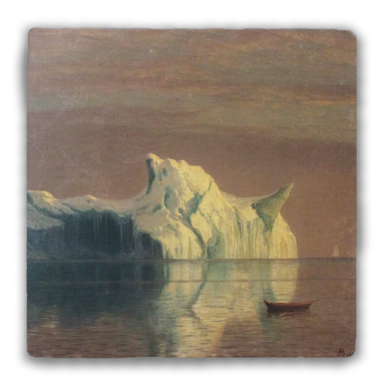 "The Iceberg" Tumbled Stone Coaster - Nelson Gifts