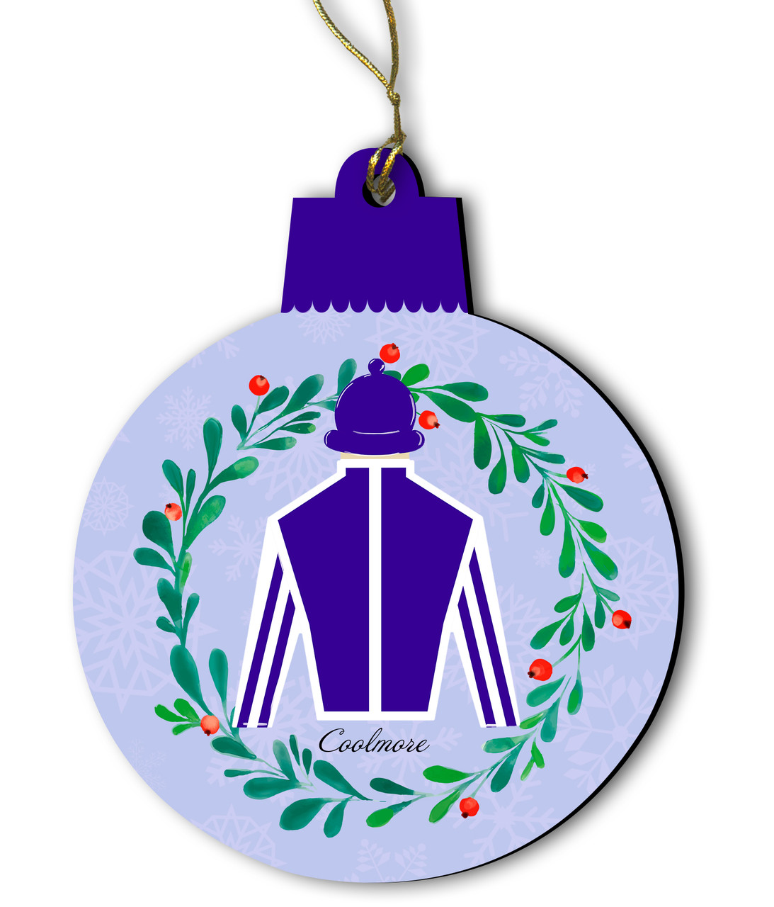 Coolmore 2 Jockey Silk Wooden Ornament - Nelson Gifts