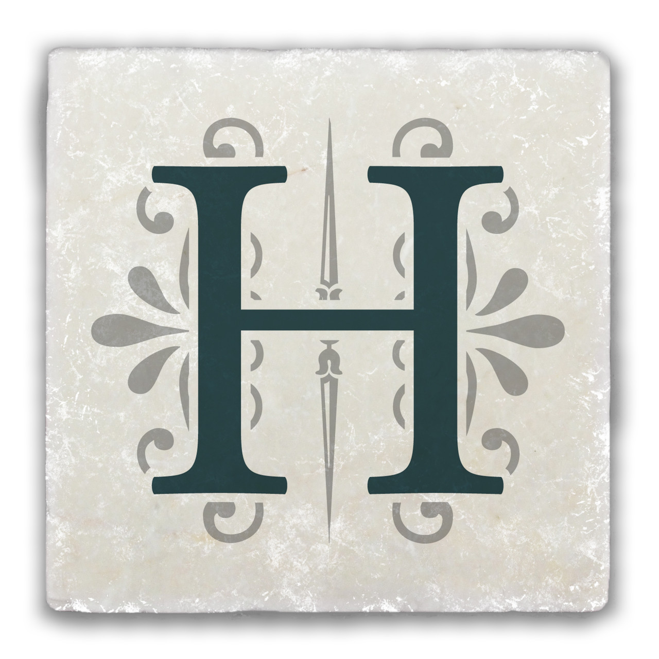 "H" Alphabet 2 Tumbled Stone Coaster - Nelson Gifts