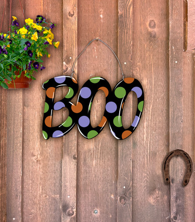 Outdoor Metal Art "Boo" - Nelson Gifts