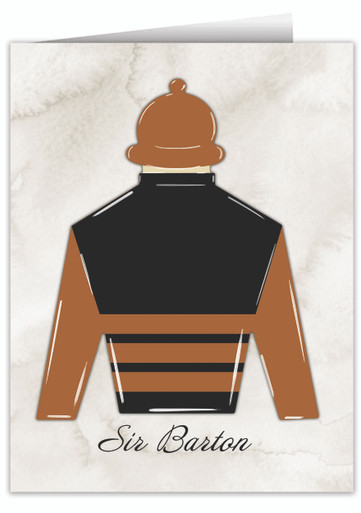 Sir Barton Silk Jockey Note Card