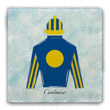 Coolmore 1 Jockey Silk Tumbled Stone Coaster - Nelson Gifts