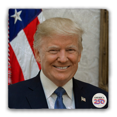 Donald Trump Tumbled Stone Coaster - Nelson Gifts