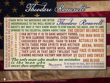 Theodore Roosevelt Quote Poster - Nelson Gifts