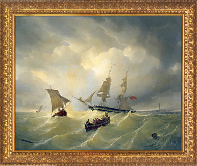 North Sea near Cuxhaven - Karl Friedrich Schulz Framed Art - Nelson Gifts