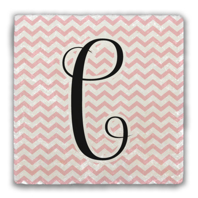 "C" Alphabet 1 Tumbled Stone Coaster - Nelson Gifts