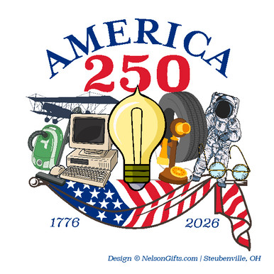 American 250 Inventions Bumper Sticker - Nelson Gifts