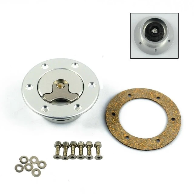 Flush Mount Aircraft Fuel Cap And 2" Inch Hose Fitting Black