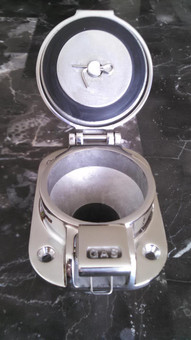 1-1/2" Custom Street Rod - Stainless Flip Top Gas Filler Cap 351110