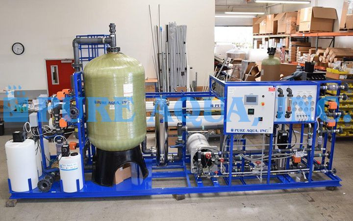 Sistema Industrial de Osmose Reversa e EDI - 75,000 GPD - Angola - Pure Aqua, Inc.