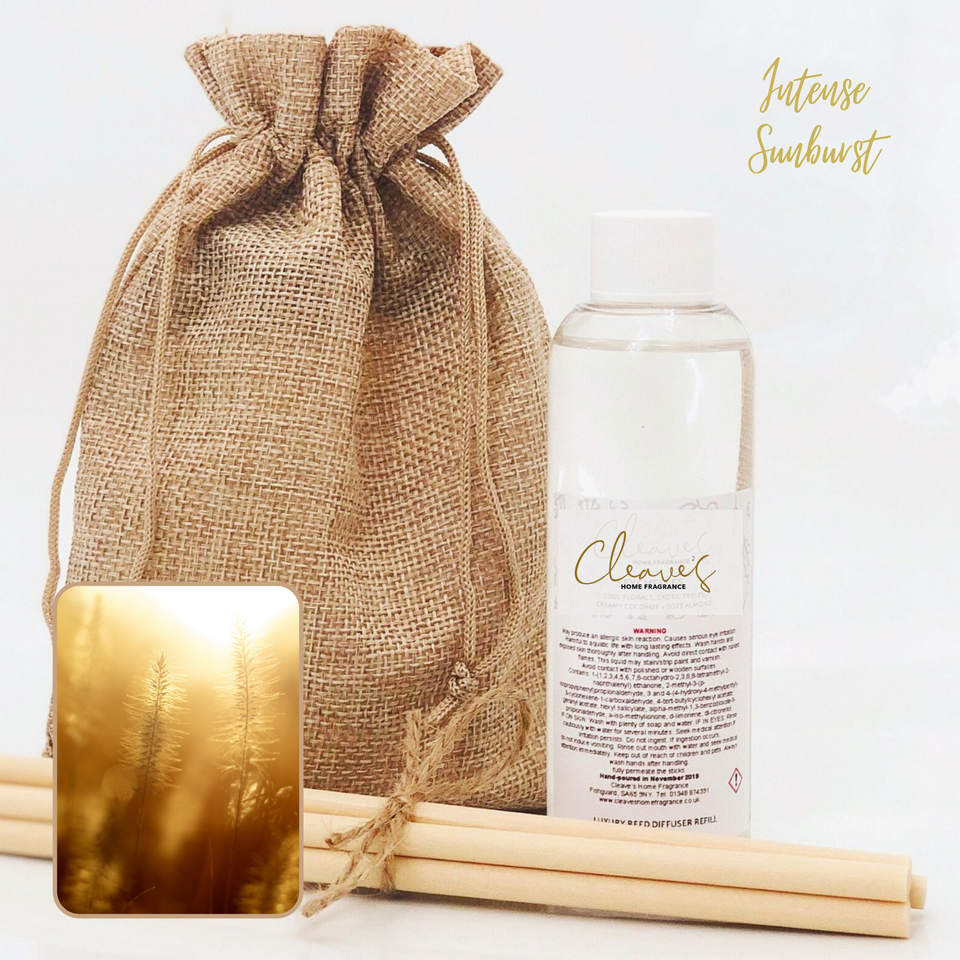 Intense Sunburst Reed Diffuser Liquid & Reeds - Cleave's Home Fragrance
