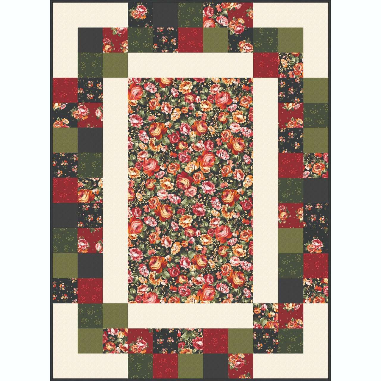 Harvest Rose Flannel Hillside Charm
